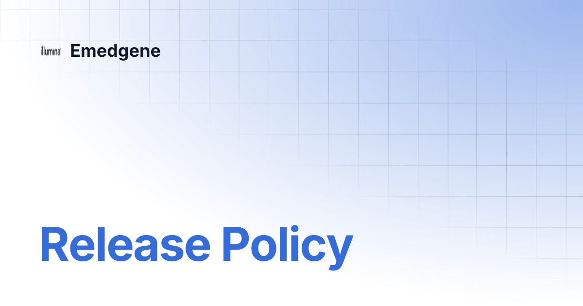 Release Policy | Emedgene