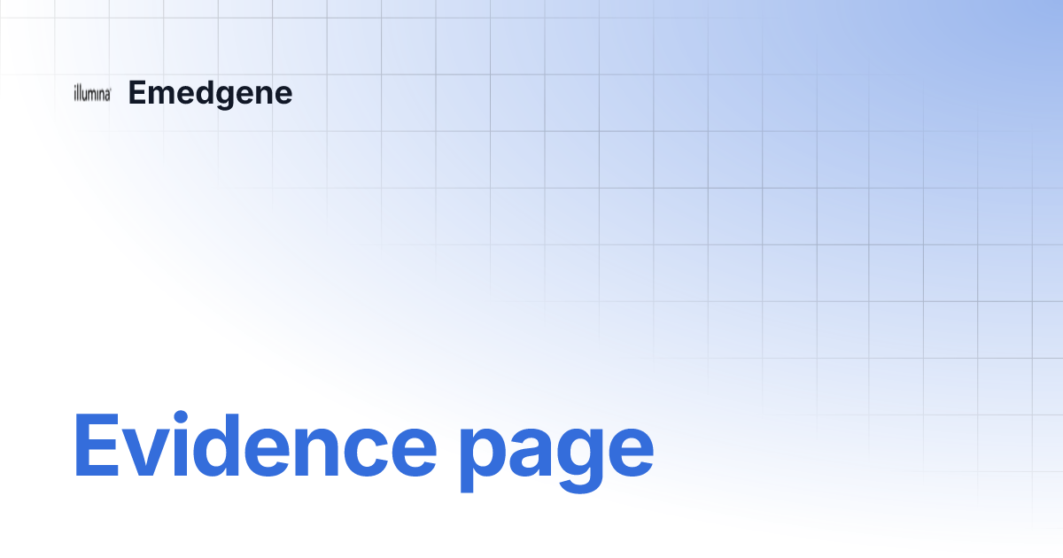 Evidence page | Emedgene